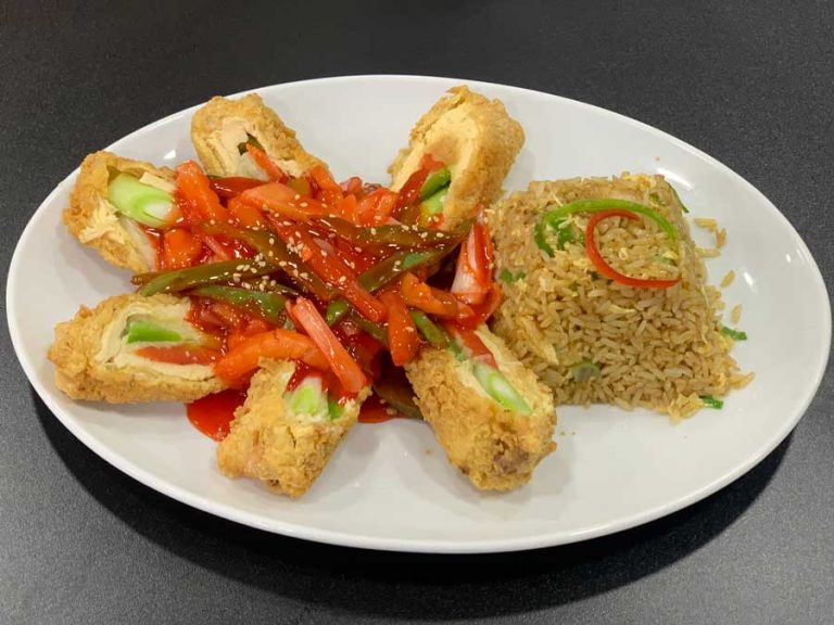 Enrollado de pollo en salsa de tamarindo - chifaperuanomadrid